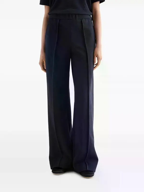 JIL SANDER Wide Leg Elastic Waist Trousers