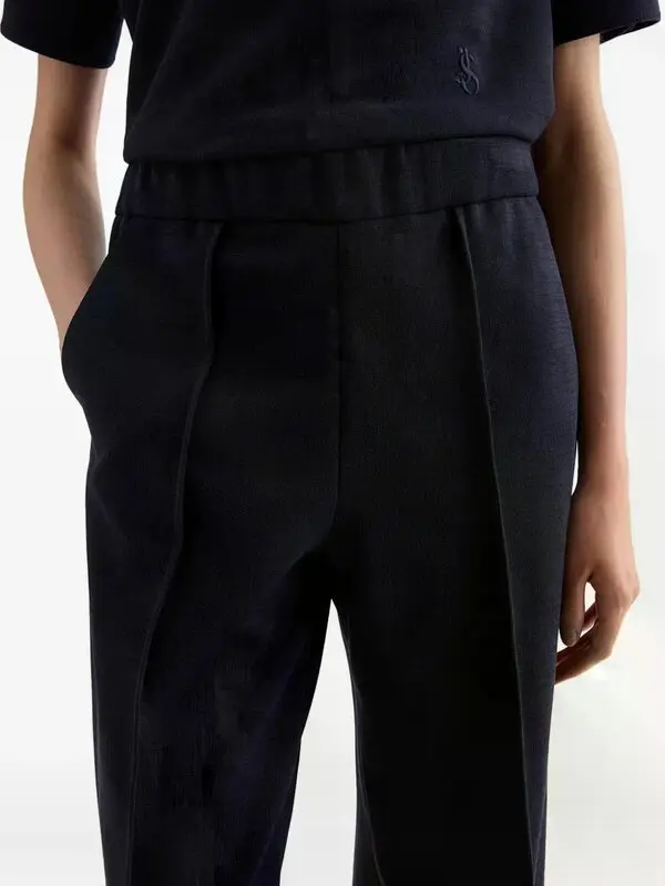 JIL SANDER Wide Leg Elastic Waist Trousers