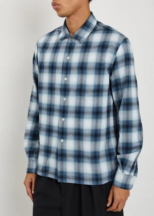JW Anderson Checked Cotton Shirt - Blue