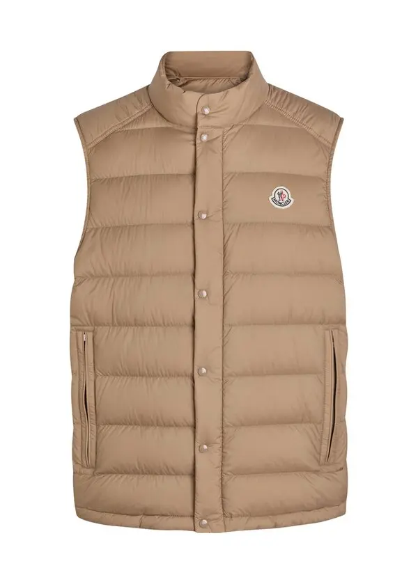 Moncler Barthe Quilted Shell Gilet - Tan