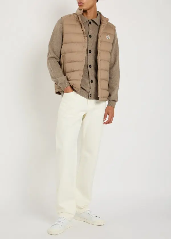 Moncler Barthe Quilted Shell Gilet - Tan