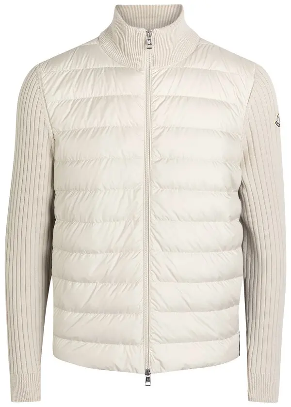 Moncler Quilted Shell And Knit Jacket