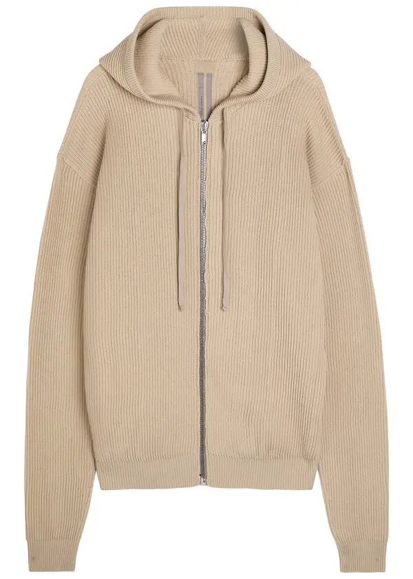 Rick Owens Hooded Wool Jumper - Sand