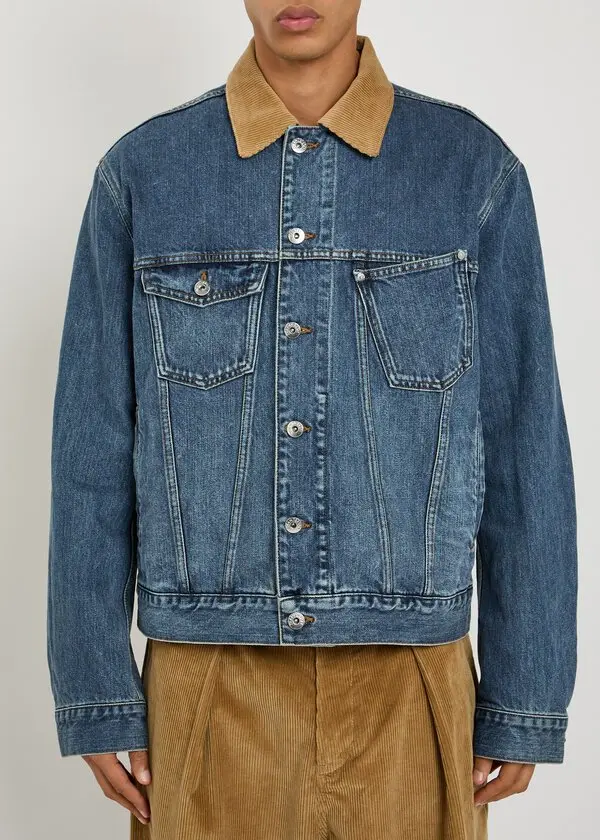 JW Anderson Corduroy Collar Denim Trucker Jacket