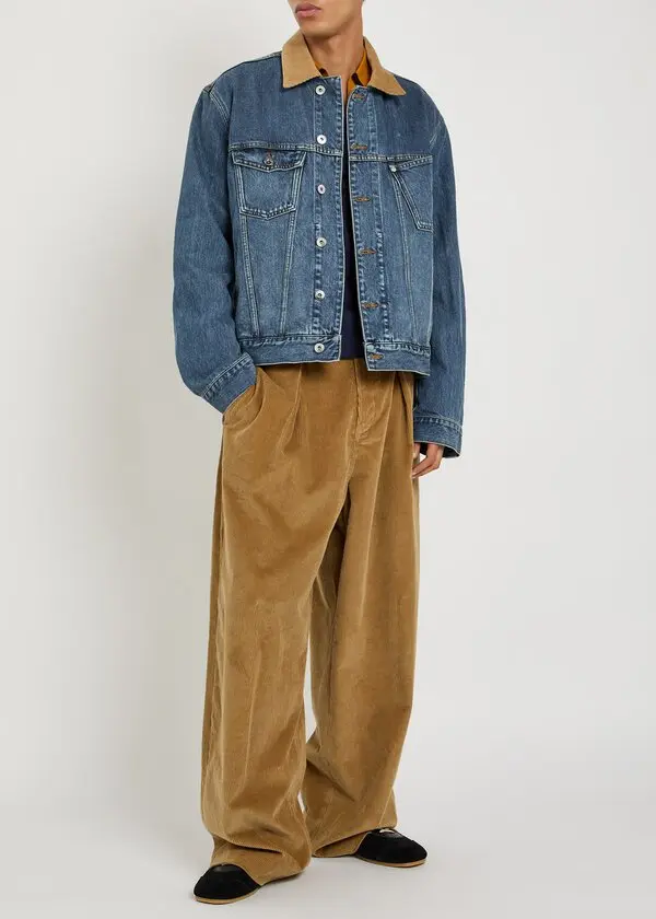 JW Anderson Corduroy Collar Denim Trucker Jacket