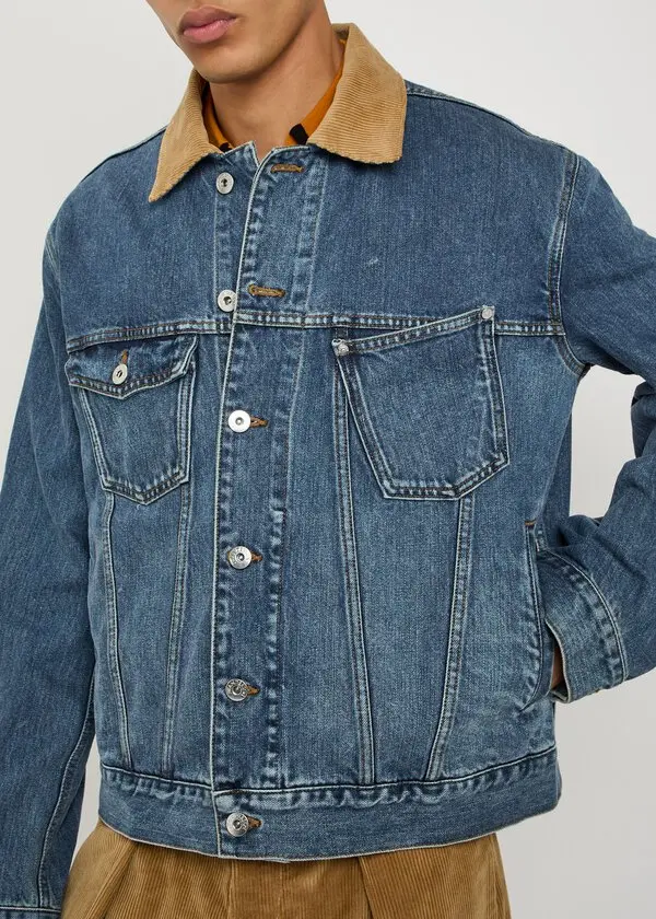 JW Anderson Corduroy Collar Denim Trucker Jacket