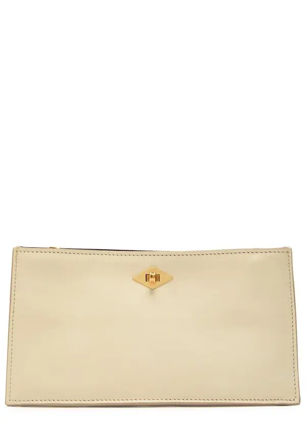 METIER Ease Leather Clutch - Cream