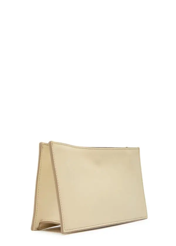 METIER Ease Leather Clutch - Cream