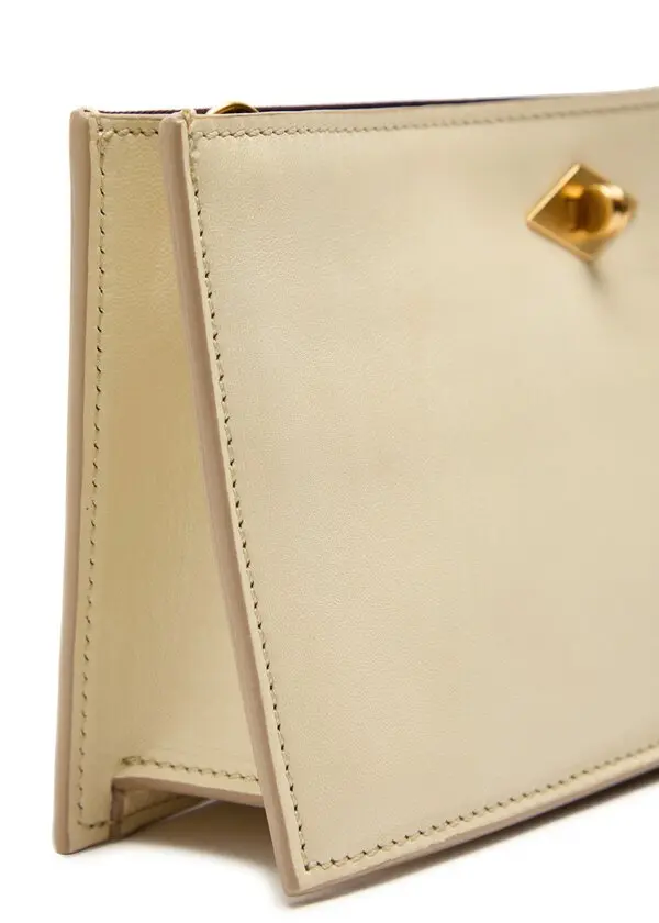 METIER Ease Leather Clutch - Cream