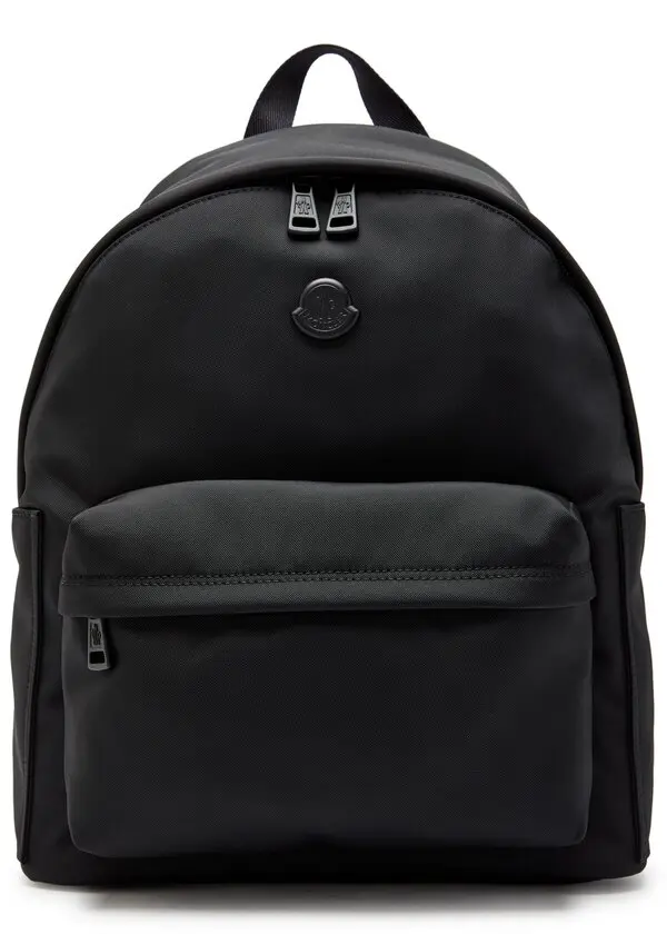 Moncler Logo-appliquéd Canvas Backpack - Black
