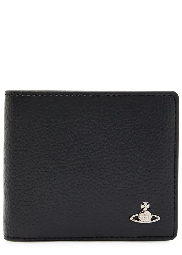 VIVIENNE WESTWOOD Orb Grained Leather Wallet - Black