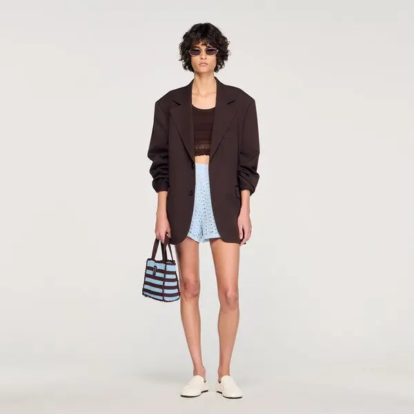 Sandro Oversized Wool Jacket