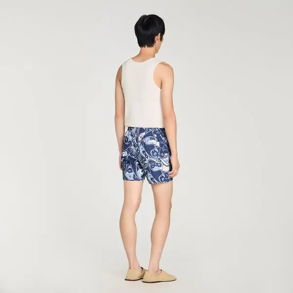 Sandro Hippie Print Swim Shorts