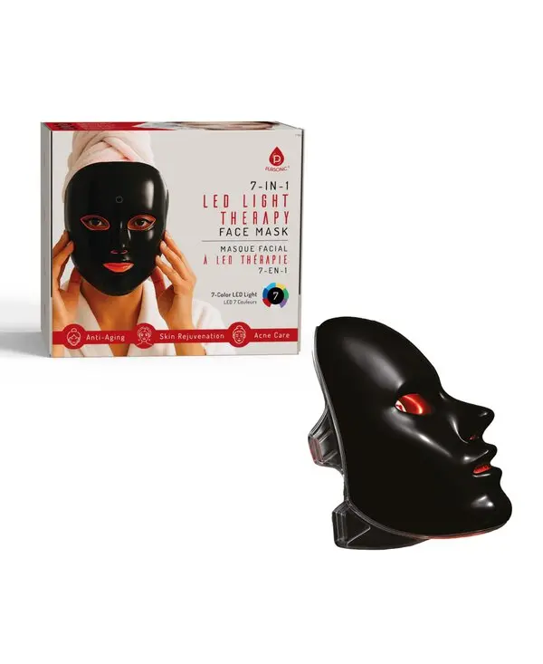 PURSONIC 7-in-1 Led Light Therapy Mask – Advanced Skin Rejuvenation At Home - Black