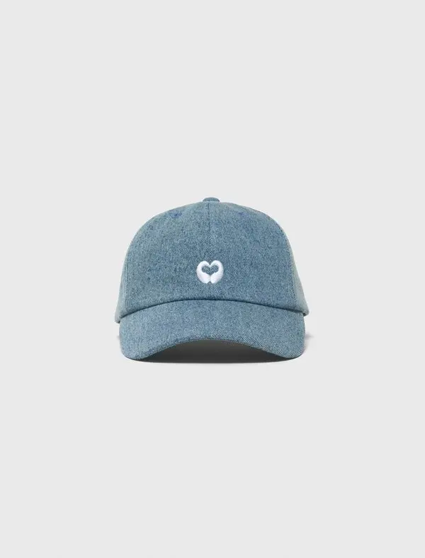 Maje Cotton Denim Cap - Blue