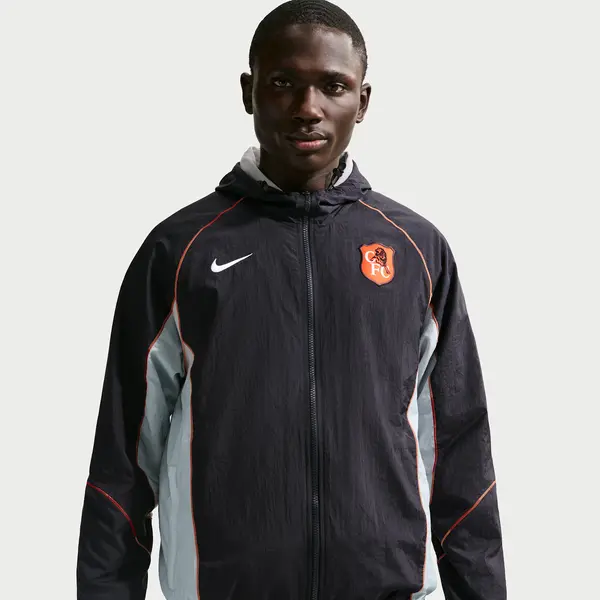 Nike Chelsea Fc Strike+ Se Soccer Repel Hooded Jacket - Blue