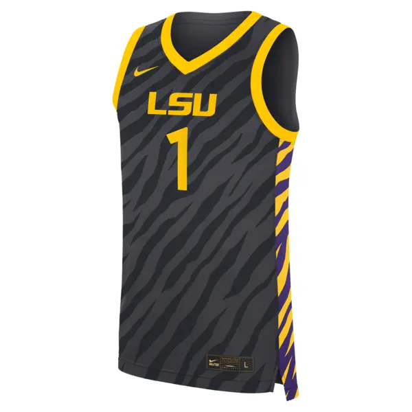 Nike Lsu Replica Dri-fit College Basketball Jersey - Grey