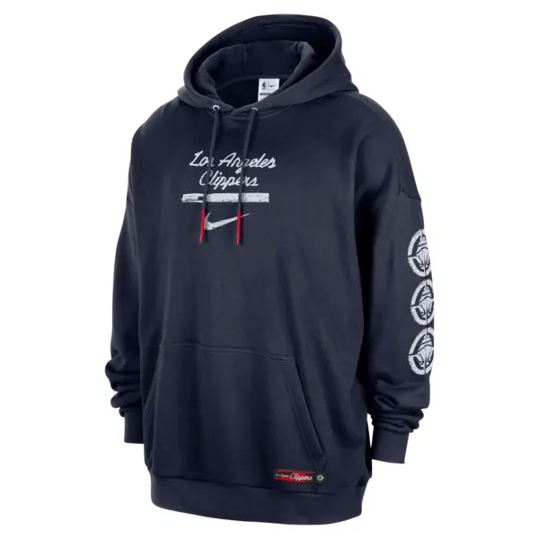 Nike La Clippers Courtside Jordan Nba Club Premium Pullover Hoodie - Blue
