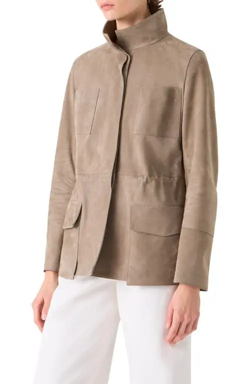 Akris Suede Jacket - Taupe