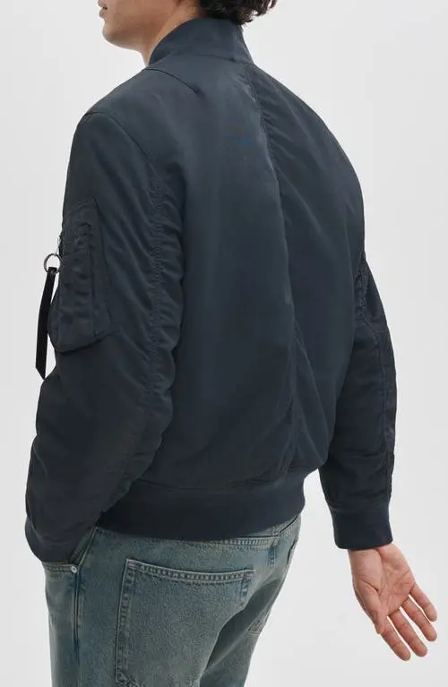Rag & Bone Manston Nylon Bomber Jacket - Navy
