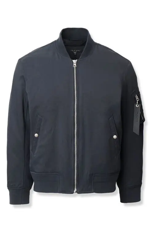 Rag & Bone Manston Nylon Bomber Jacket - Navy