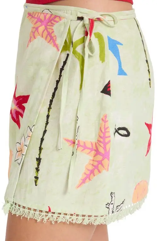 BILLABONG Lottie Hall Woven Wrap Miniskirt