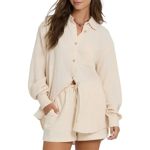 BILLABONG Wanderer Solid Cotton Shirt - Dove