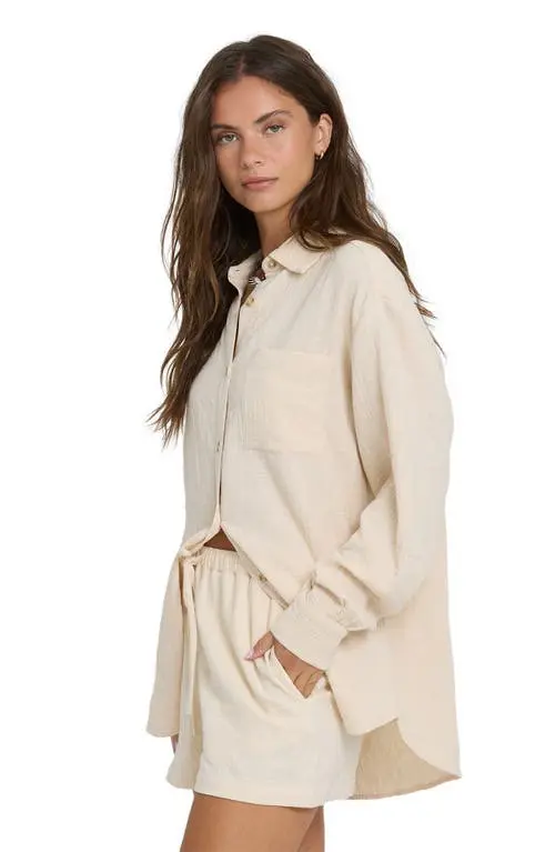 BILLABONG Wanderer Solid Cotton Shirt - Dove
