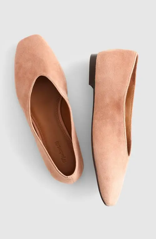 Madewell Mylie Suede Ballet Flats - Warm Umber