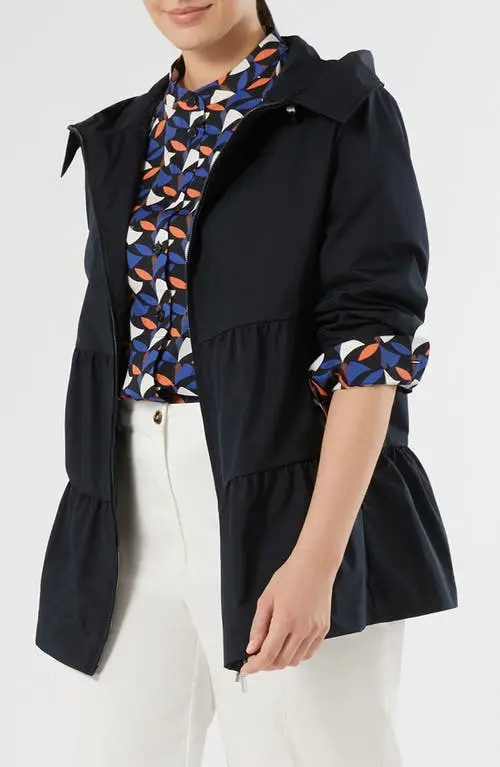 Marina Rinaldi Abstract Print Stretch Cotton Button-up Shirt