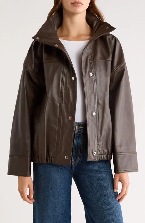 RÓHE Reinvented Oversized Leather Bomber Jacket