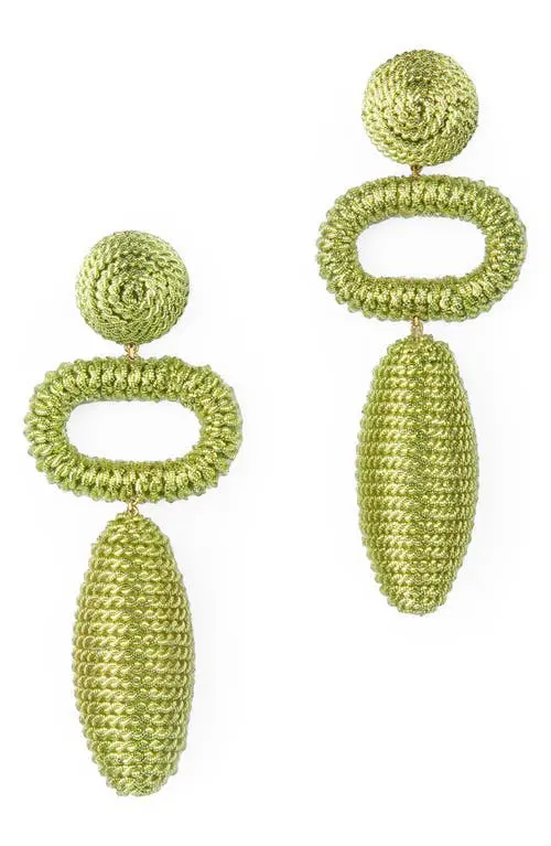 Deepa Gurnani Fontana Drop Earrings - Green