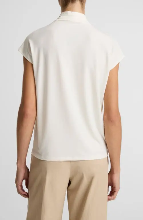 Vince Twist Neck Cap-sleeve Top - Bone