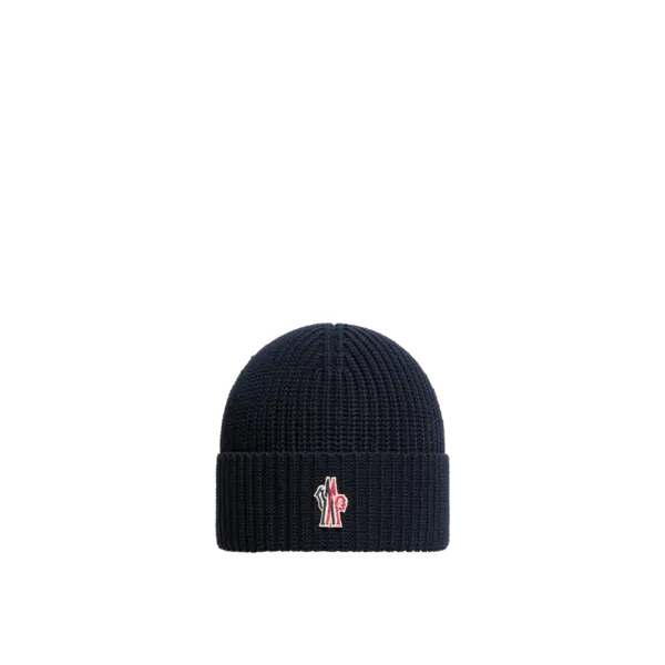 Moncler Logo Beanie - Blue