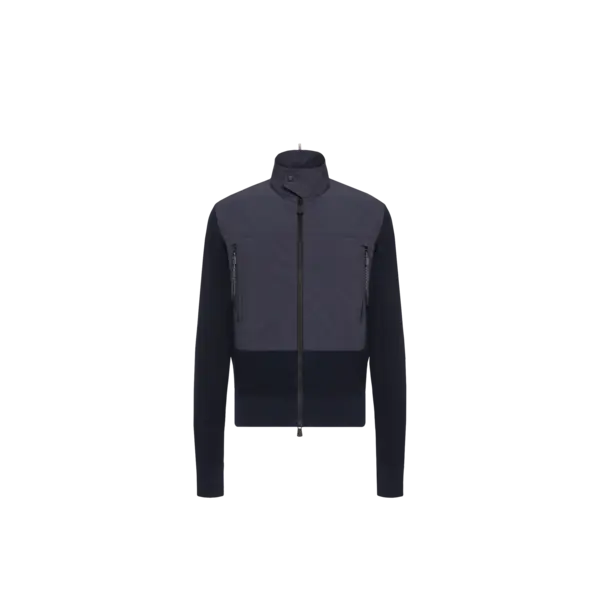 Moncler Padded Zip-up Cotton Cardigan - Blue