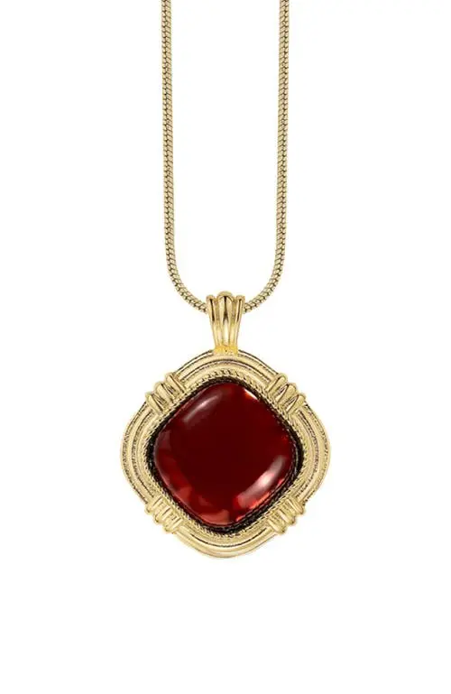RETRO CHIC Square Agate Necklace