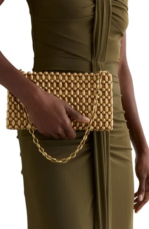 REISS Beatrix Beaded Clutch