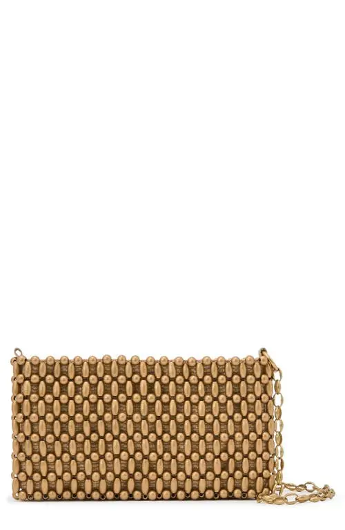 REISS Beatrix Beaded Clutch - Gold