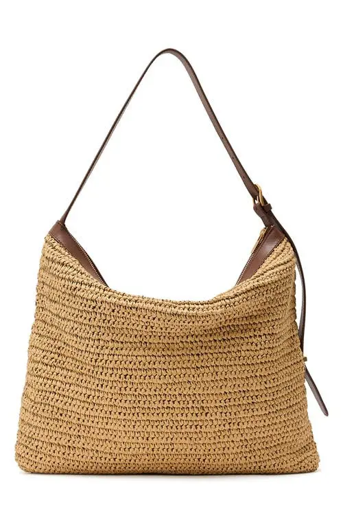 REISS Raffia Shoulder Bag