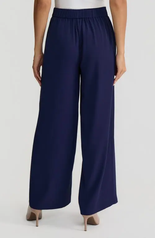 KASPER Pull-on Wide Leg Pants