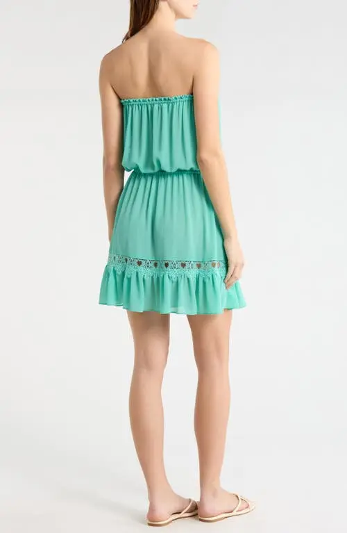 Ramy Brook Strapless Embrodiered Cover-up Dress