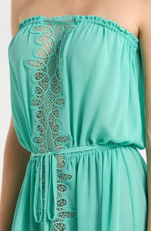Ramy Brook Strapless Embrodiered Cover-up Dress