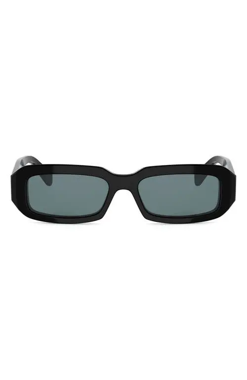 Celine Triomphe 54mm Rectangular Sunglasses - Shiny Black/blue