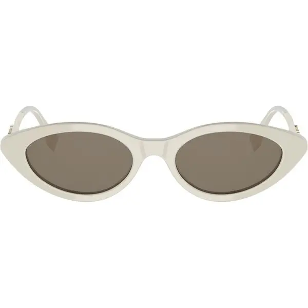 Fendi Graphy 51mm Cat Eye Sunglasses - Ivory/brown