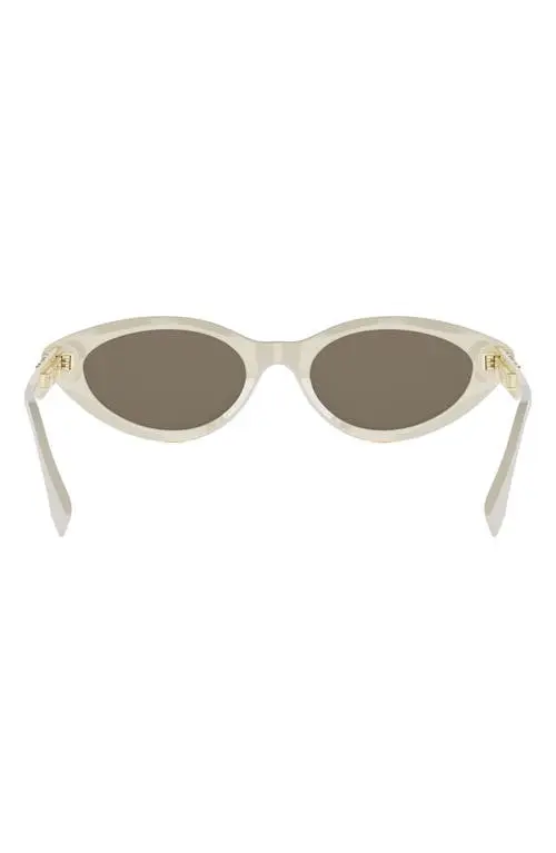Fendi Graphy 51mm Cat Eye Sunglasses - Ivory/brown