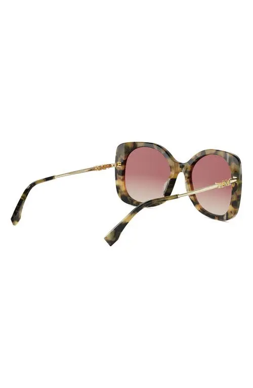 Fendi Graphy 55mm Gradient Square Sunglasses - Col/hav/g