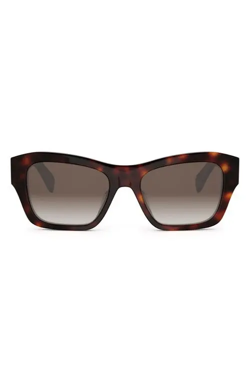 Celine Triomphe 54mm Butterfly Sunglasses - Dark Havana/gradient Brown