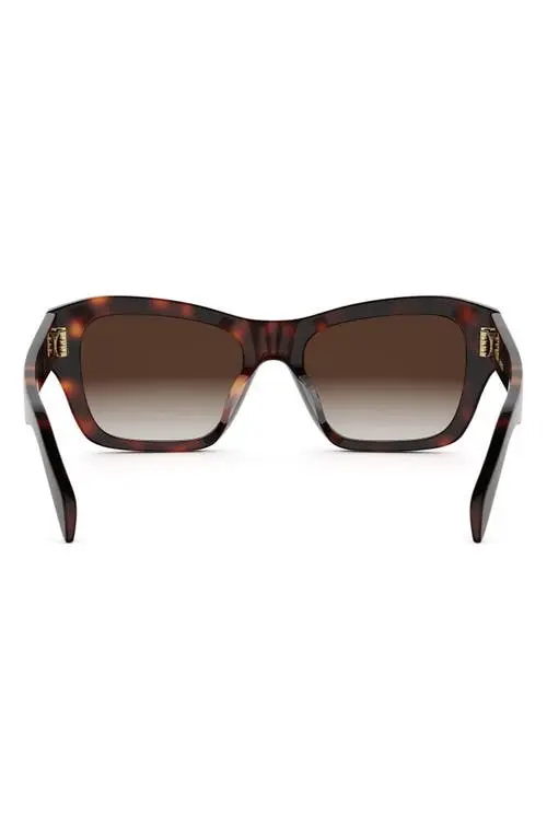 Celine Triomphe 54mm Butterfly Sunglasses - Dark Havana/gradient Brown