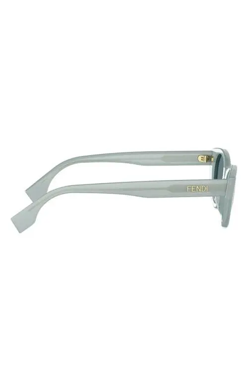 Fendi Lettering 51mm Oval Sunglasses - Lgrno