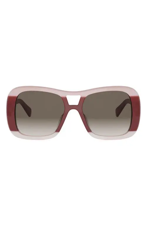 Celine Triomphe 55mm Gradient Pilot Sunglasses - Pink/other/gradient Brown